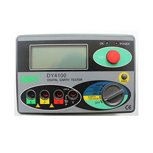 DY4100 Digital Earth Ground Resistance Tester Multimeter Resistance Measurer 0-2000 Ohm