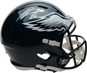 miles sanders philadelphia eagles autographed riddell speed replica helmet - autographed nfl helmets