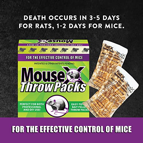 MouseX Throw Packs- For All Species of Rats and Mice. Safe Around Pets