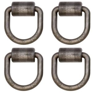 Buyers Products Domestic 1/2 inch D-Ring with Weld-On Bracket, 4 Pack