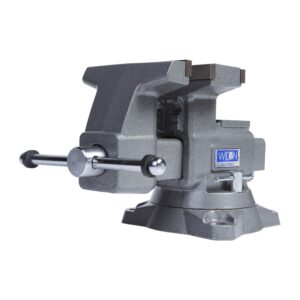 wilton 6-1/2" reversible bench vise, 7-1/4" & 12-3/4" jaw opening, 360° swivel base (4650r)