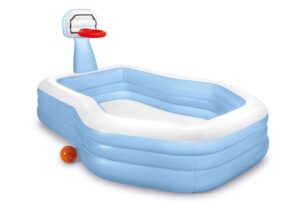 intex shootin' hoops swim center family pool, for ages 3+, multicolor