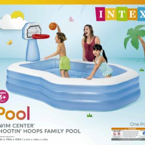 Intex Shootin' Hoops Swim Center Family Pool, for Ages 3+, Multicolor