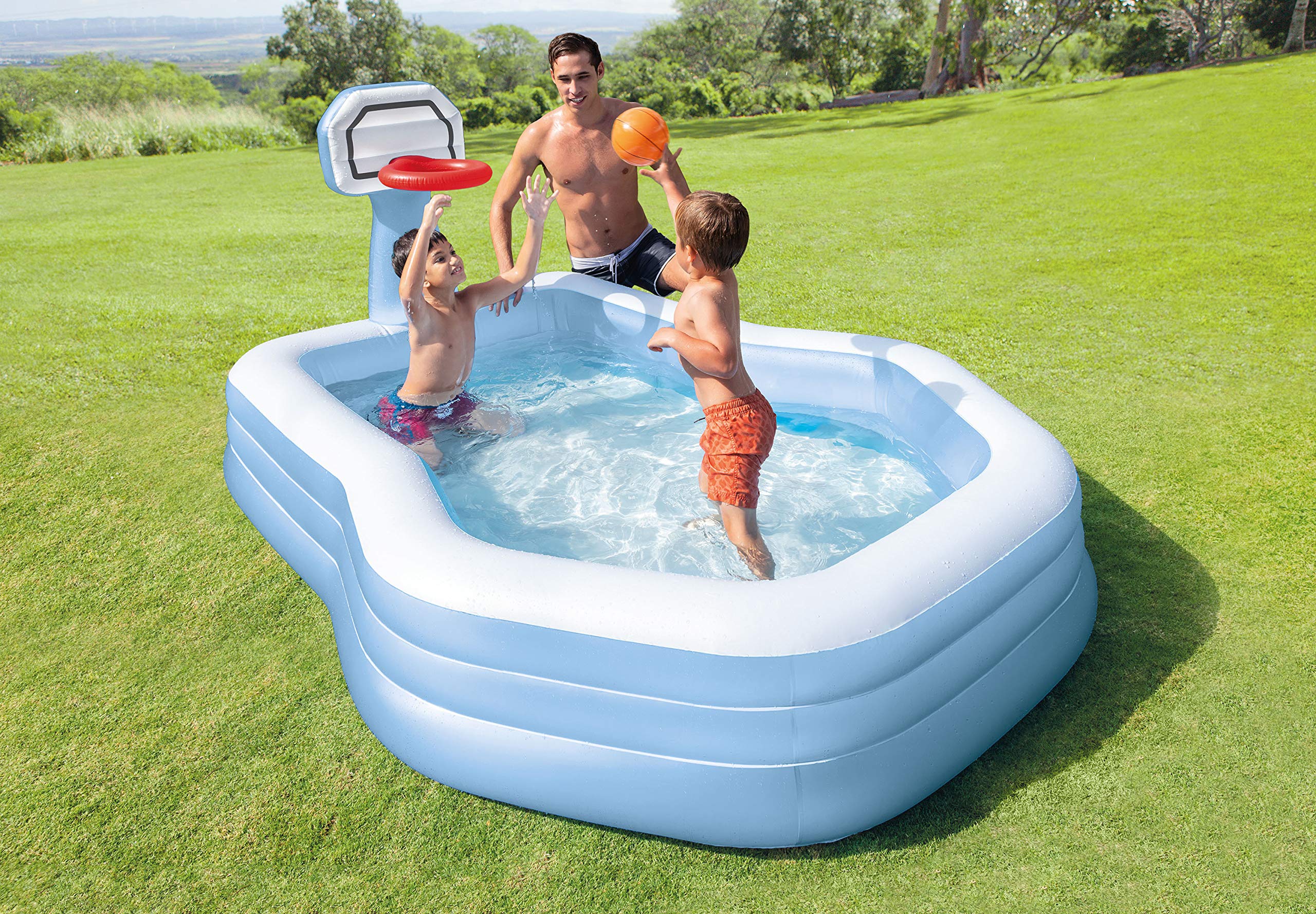 Intex Shootin' Hoops Swim Center Family Pool, for Ages 3+, Multicolor