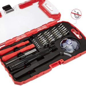 Amazon Basics Electronics Repair Screwdriver Set, Set of 32 Pieces