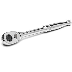 sata 3/8-inch drive quick-release 72-tooth ratchet with an teardrop head, full-polished chrome finish - st12971u