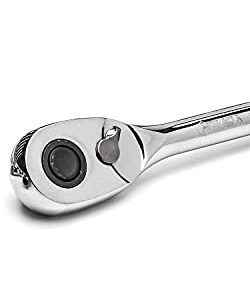 SATA 3/8-Inch Drive Quick-Release 72-Tooth Ratchet with an Teardrop Head, Full-Polished Chrome Finish - ST12971U