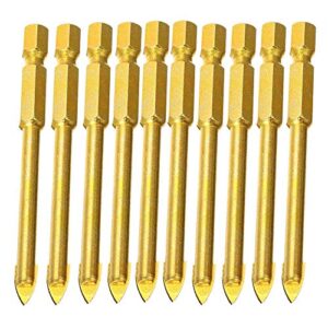 10pcs 5mm tungsten tile drill bit set carbide drill bit glass ceramic flat spear head drill bit