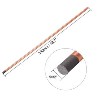 uxcell Copper Coated Gouging Carbon 4x350mm - 3pcs Carbon Gouging Rods Copperclad Electrodes