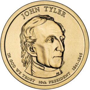 2009 p position a satin finish john tyler presidential dollar choice uncirculated us mint