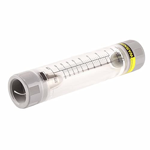 Liquid Flow Meter, Acrylic Plexiglass Tube Water Liquid Flowmeter Flow Measuring Tool LZM-40G 10-100GPM G1-1/2" or BSP Connection Used for Measuring The Flow Rate of Liquid Medium