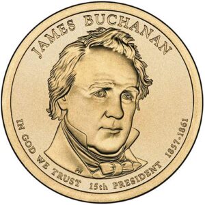 2010 d position a satin finish james buchanan presidential dollar choice uncirculated us mint