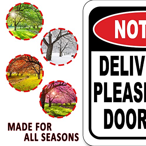 Notice Deliveries Please Ring Doorbell Delivery Sign for Delivery Driver -8.5"x10" Delivery Instructions for My Packages - Indoor Outdoor Aluminum Composite