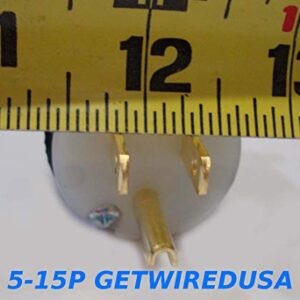 5-15P 3-Pin Male 110/125V Wall Plug To L6-30R 110/125V 3-Prong Receptacle Outlet Miller Lincoln Hobart Plasma Cutter Welder Mig Tig Arc Adapter, Electrical Power Connector Cord Converter NEMA FX521