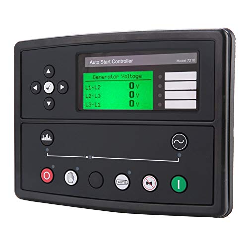 Generator Controller, DSE7210 Plastic Deep Sea Electronic Generator Control Panel Controller with LCD Display - 3 Phase Generator Sensing, Power Monitoring