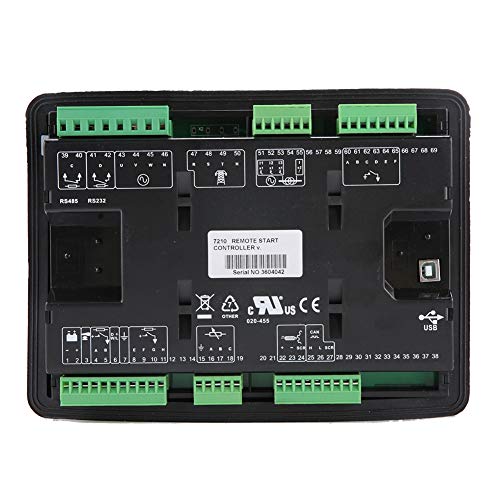 Generator Controller, DSE7210 Plastic Deep Sea Electronic Generator Control Panel Controller with LCD Display - 3 Phase Generator Sensing, Power Monitoring