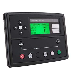 Generator Controller, DSE7210 Plastic Deep Sea Electronic Generator Control Panel Controller with LCD Display - 3 Phase Generator Sensing, Power Monitoring