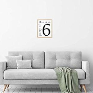 Party of 6 Wall Decor (Unframed 11x14 inch Farmhouse Print, Party of 6 Sign, Farmhouse Decor, Party of 6 Family Sign, This Is Us Art, Party of 6, Growing Family Gifts)