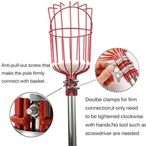 COCONUT Fruit Picker Tool, Fruit Picker with Basket and Pole Easy to Assemble & Use Fruits Catcher Tree Picker for Getting Fruits(5ft)