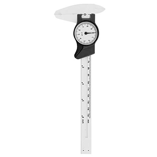 Plastic Dial Vernier Caliper Plastic 0-150mm High Precision 0.1mm Clear Number Wear Resistance, Durable In Use Clear Number for Measuring(White)