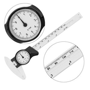 Plastic Dial Vernier Caliper Plastic 0-150mm High Precision 0.1mm Clear Number Wear Resistance, Durable In Use Clear Number for Measuring(White)