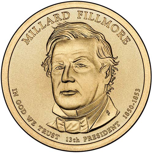 2010 P Position B Satin Finish Millard Fillmore Presidential Dollar Choice Uncirculated US Mint