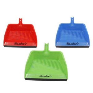 blondee's jumbo plastic dust pan (assorted colors) 12-inches useful in commercial kitchen, hotels, and restaurants, warehouses and garages, home kitchen, living room