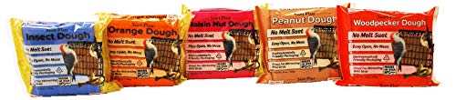 Suet Plus No Melt Suet Cake 5 Pack Variety of No Melt Suet Cakes for Wild Birds