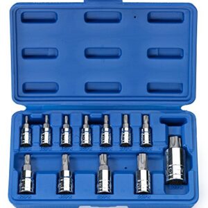 12 pc 5-Point Star Torx Tamper Proof Security Bit Socket Set