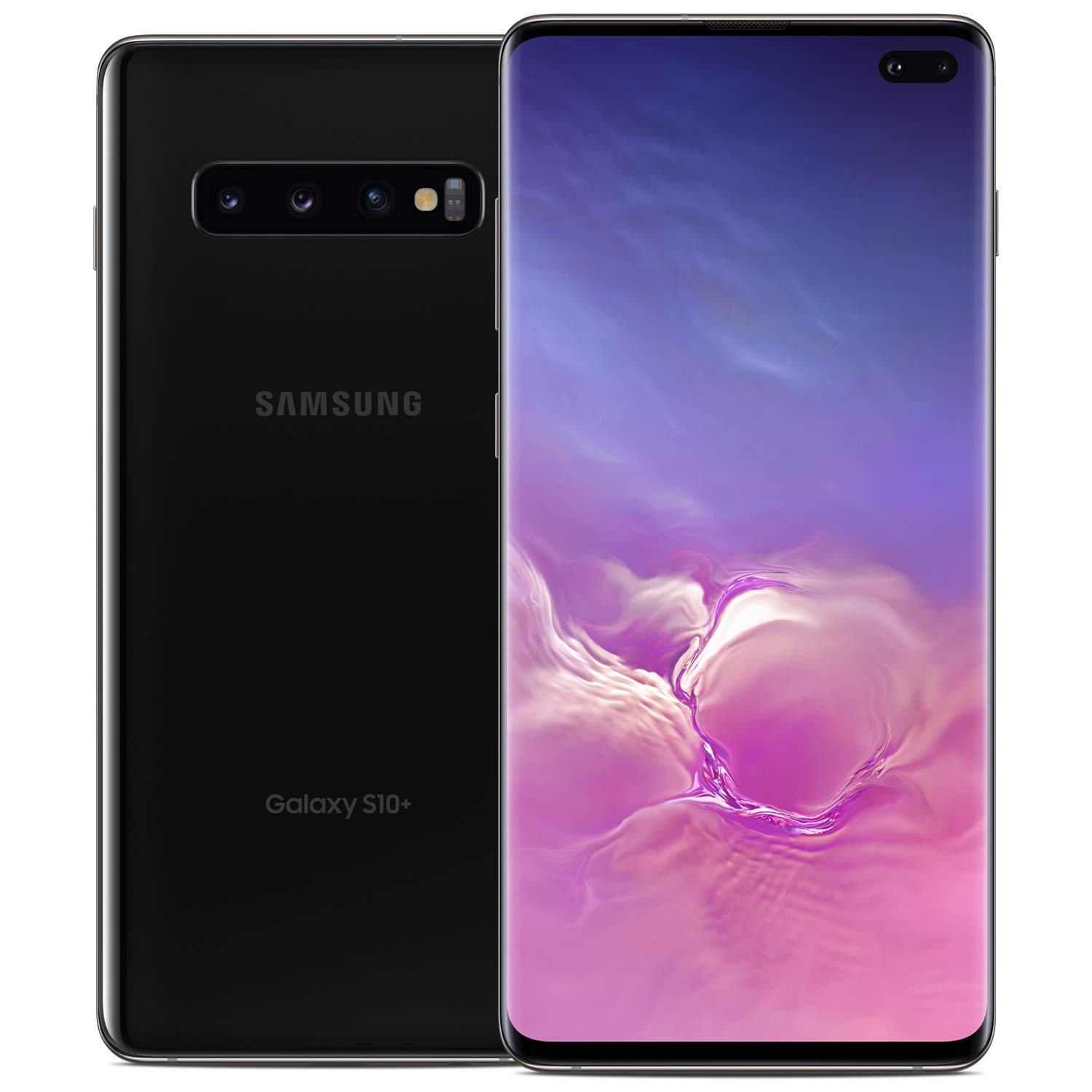 Straight Talk Samsung Galaxy S10 Plus SM-G975U - 128GB - Prism Black (Unlocked) Bundle with Samsung Charging Pad & Installed Armor Suit Screen Protector Bundle