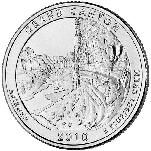 2010 P & D Satin Finish Grand Canyon Arizona National Park NP Quarter Choice Uncirculated US Mint 2 Coin Set