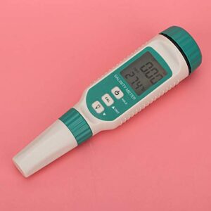 SMART SENSOR Digital Salinity Meter Waterproof Handheld Salinity Tester with Backlight LCD Display Automatic Calibration for Water Source Monitoring, Aquaculture