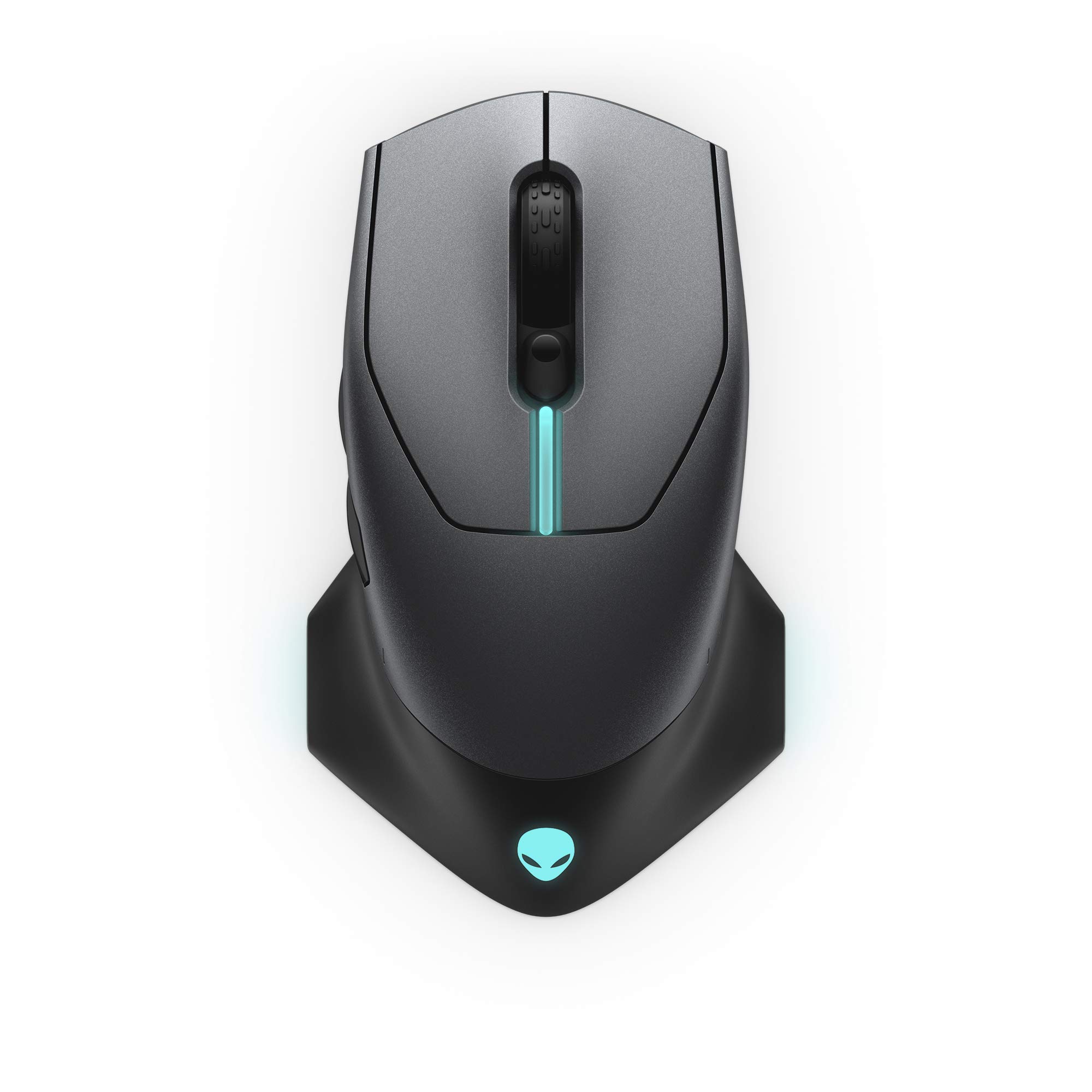 Alienware Wired/Wireless Gaming Mouse AW610M: 16000 DPI Optical Sensor - 350 Hour Rechargeable Battery Life - 7 Buttons - 3-ZONE Alienfx RGB Lighting, Dark Side of the Moon