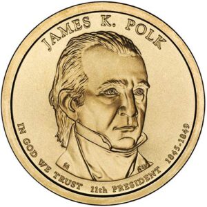 2009 d position b satin finish james k. polk presidential dollar choice uncirculated us mint