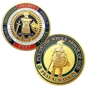 armor of god challenge coin,prayer commemorative coin