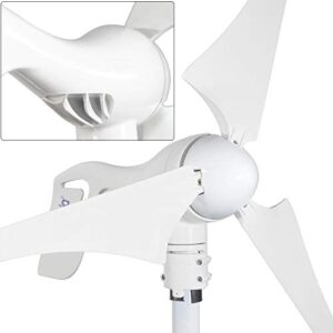 Pikasola Wind Turbine Generator 400W 12V with 3 Blade 2.5m/s Low Wind Speed Starting Wind Turbines with Charge Controller, Windmill for Home