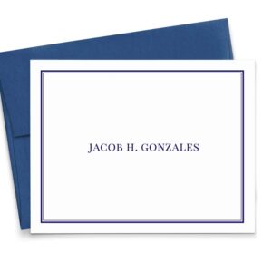 Personalized Stationary for Men or Women, Professional Personalized FOLDED Note Cards, Your Choice of Colors and Quantity