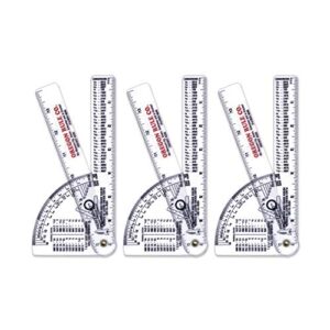 clear pipe caliper/diameter caliper and ruler - fractional - 3 pack