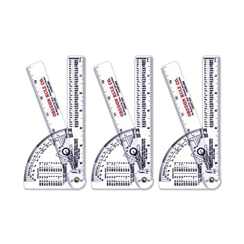 Clear Pipe Caliper/Diameter Caliper and Ruler - Fractional - 3 Pack