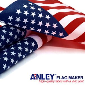 ANLEY USA Deluxe Desk Flag Set - 6 x 4 inch Miniature American US Desktop Flag with 12" Solid Pole - Vivid Color and Fade Resistant - Black Base and Spear Top