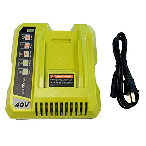 OP401 Replacement for ryobi 40v Charger Lithium-Ion OP401 Charger Compatible with Ryobi 40Volt Lithium-Ion Battery Charger for Ryobi OP4026 OP40201 OP4040 OP40401 OP4050 OP4050A OP40501 OP40601