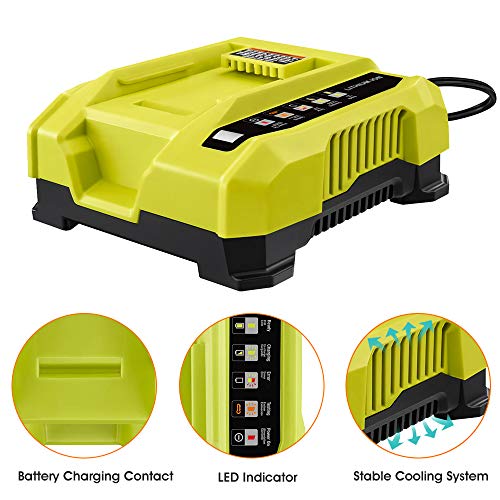 OP401 Replacement for ryobi 40v Charger Lithium-Ion OP401 Charger Compatible with Ryobi 40Volt Lithium-Ion Battery Charger for Ryobi OP4026 OP40201 OP4040 OP40401 OP4050 OP4050A OP40501 OP40601