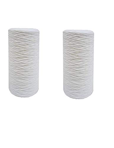 CFS 5 Micron 4.5inches x 10inches Whole House Sediment String Water Filter Replacement Cartridge Compatible with 84637, WPX5BB97P, PC10, 355214-45, 355215-45, WP10BB97P WP5BB97P, 2-Pack