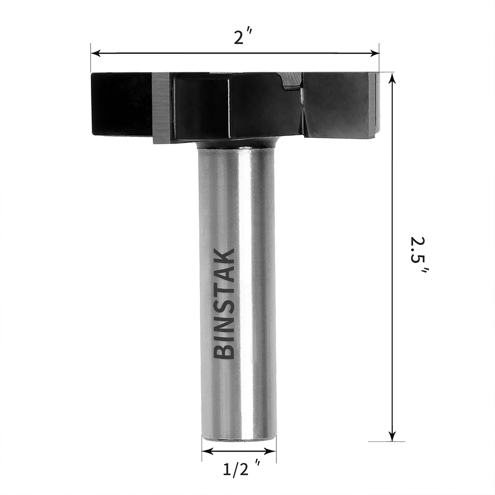 CNC Spoilboard Surfacing Router Bit 1/2" Shank, Slab Flattening Router Bit Carbide Planer Router Bits Wood Milling Cutter Planing Tool Woodworking Tools by BINSTAK