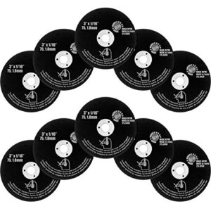 m-jump 10 pcs cut off wheels 3" x 1/16" x 3/8" - for cutting all steel and ferrous metals.10-pack