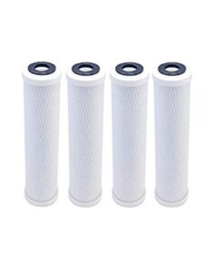 cfs – carbon block water filter cartridges compatible with camco 40621 models – remove bad taste & odor – whole house replacement water filter cartridge - white (pack of 4)