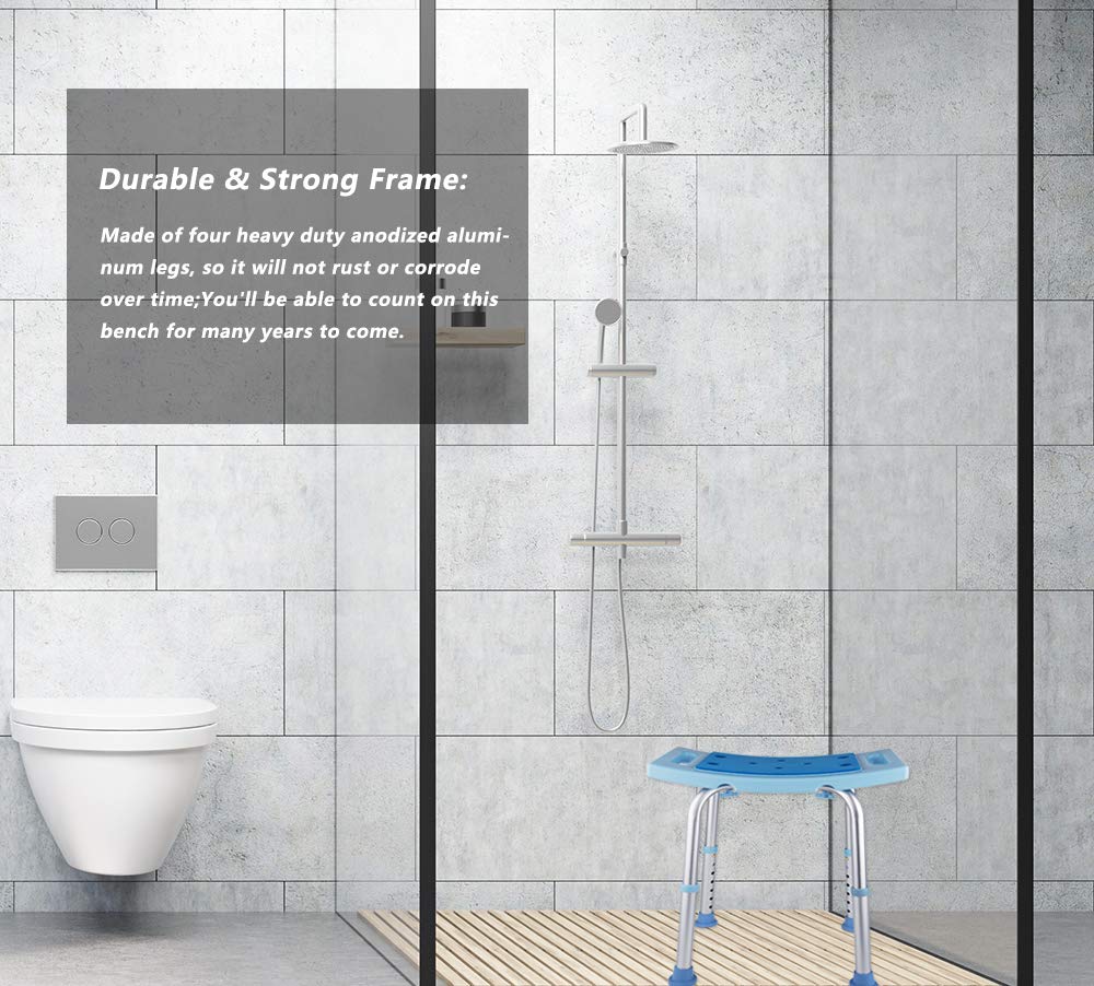 Shower Chair for Elderly Seniors,Shower Stools and Benches for Adults,Bath Chair Shower Benches for The Disabled,Shower Seats,Blue Tub Chair