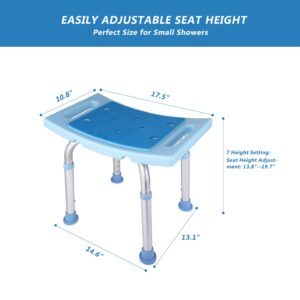 Shower Chair for Elderly Seniors,Shower Stools and Benches for Adults,Bath Chair Shower Benches for The Disabled,Shower Seats,Blue Tub Chair