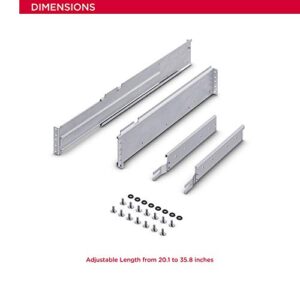 CyberPower CP2RAIL02 4-Post Rackmount Kit, 2U/3U, 500 Pound Mounting Kit