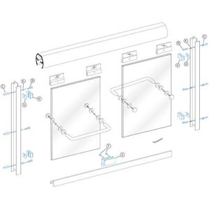 Basco 1/4 in. Sliding Shower Door Parts (Infinity)